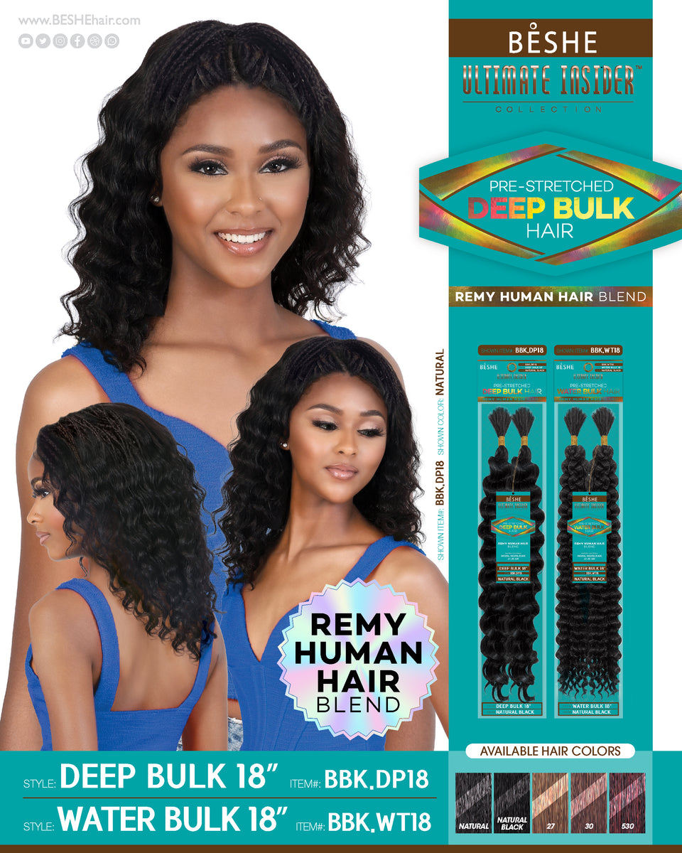 HUMAN HAIR BLEND WATER BULK HAIR – beshehair